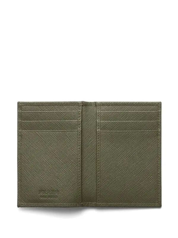 Prada Logo-plaque Saffiano Leather Wallet
