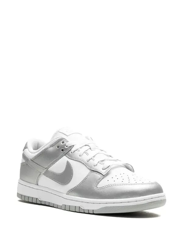 Nike Dunk Low Metallic Silver Sneakers - White