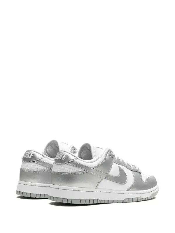 Nike Dunk Low Metallic Silver Sneakers - White
