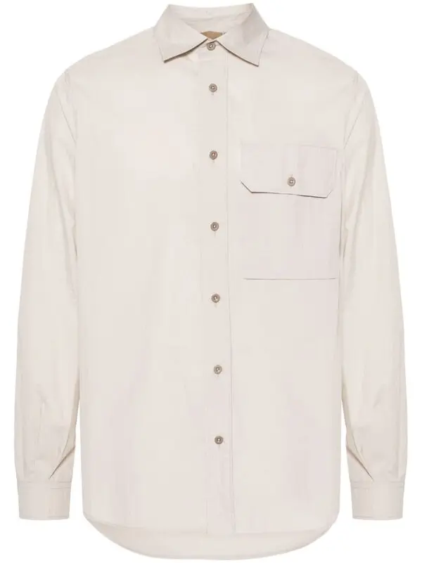TEN C Classic-collar Poplin Shirt