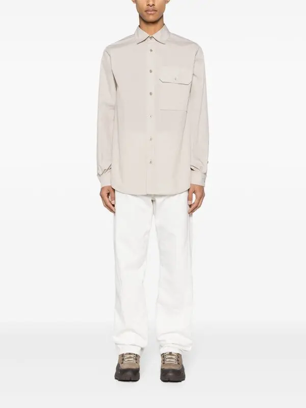 TEN C Classic-collar Poplin Shirt