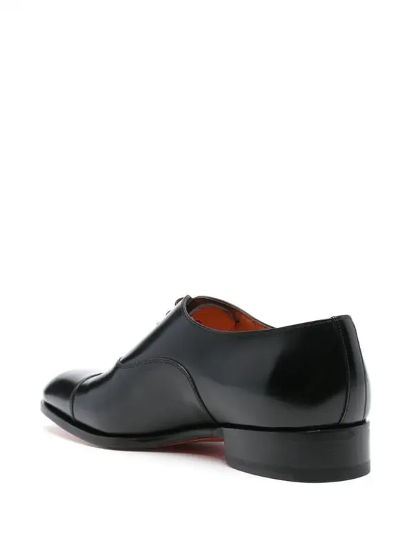 Santoni Polished Leather Oxford Shoes
