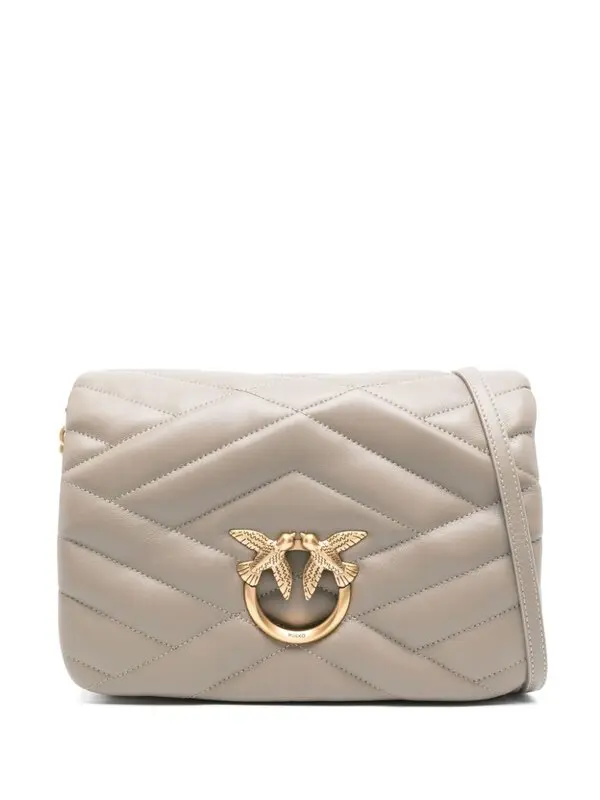 Pinko Classic Love Click Puff Crossbody Bag - Grey