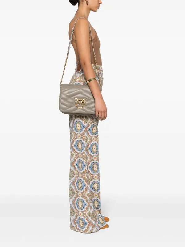 Pinko Classic Love Click Puff Crossbody Bag - Grey