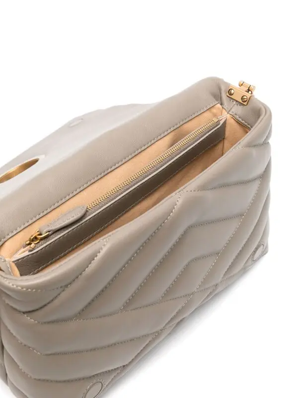Pinko Classic Love Click Puff Crossbody Bag - Grey