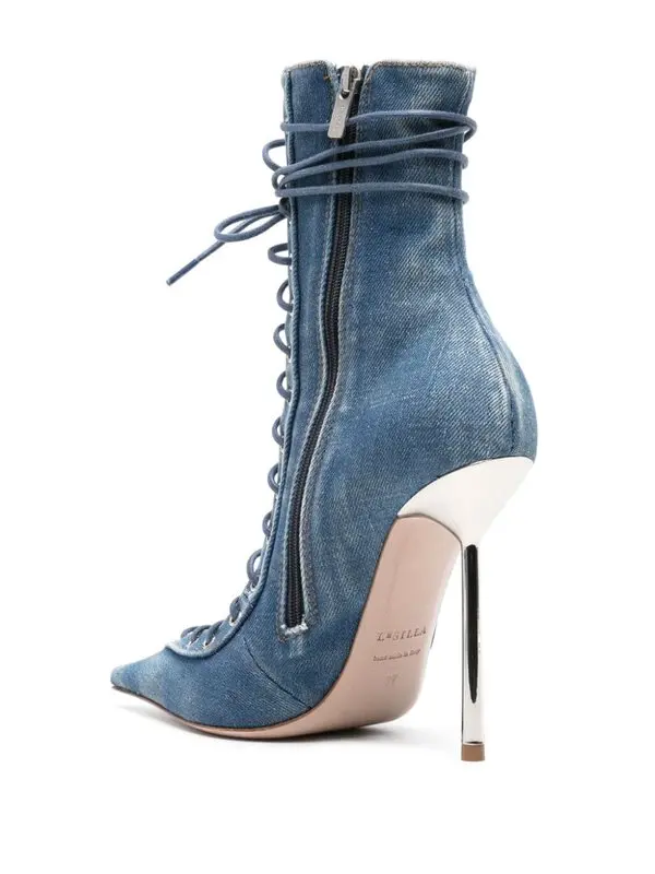 LE SILLA Colette 120mm Denim Ankle Boots