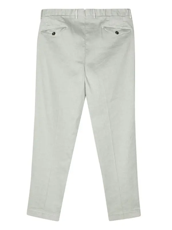 DELL'OGLIO Pleated Tapered-leg Trousers - Green