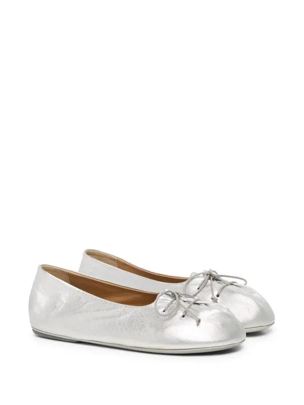 Marsèll Metallic Leather Ballerinas
