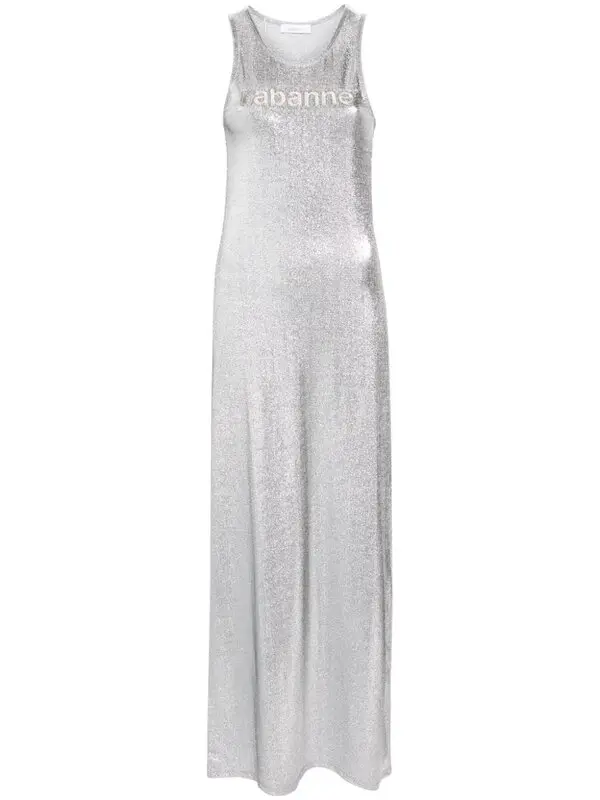 Rabanne Metallic-finish Sleeveless Maxi Dress