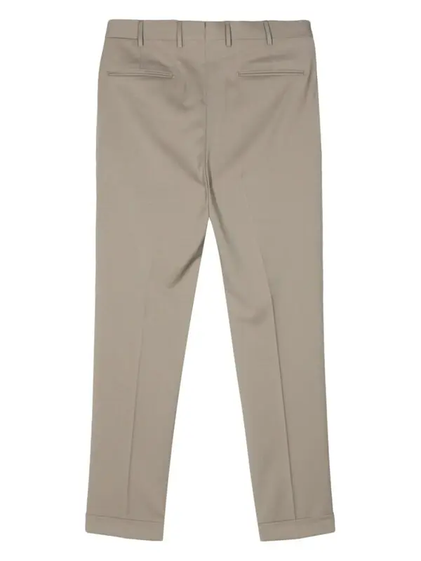 DELL'OGLIO Tapered Wool Chino Trousers