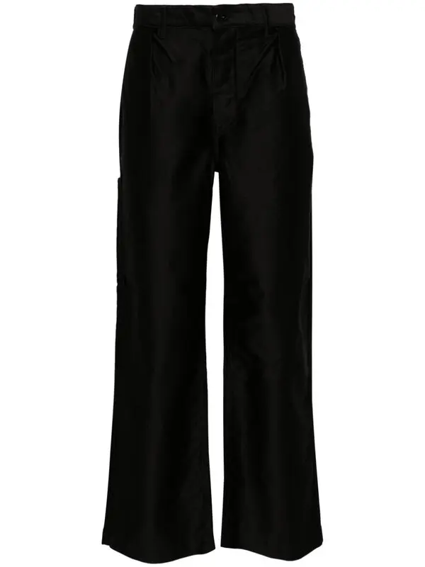 DANTON Straight-leg Cotton Trousers - Black