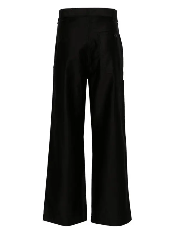 DANTON Straight-leg Cotton Trousers - Black
