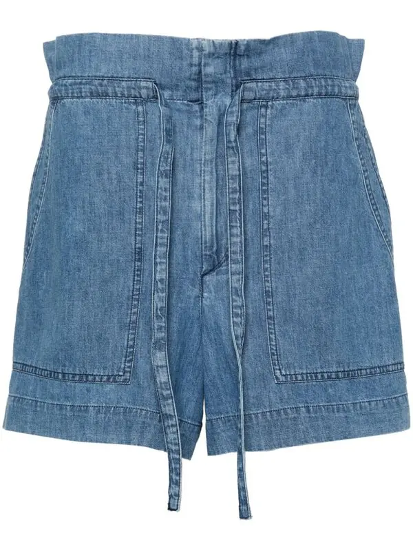MARANT ETOILE Ipolyte Cotton Shorts - Blue