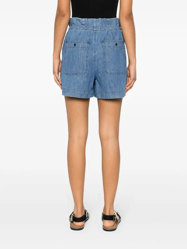 MARANT ETOILE Ipolyte Cotton Shorts - Blue
