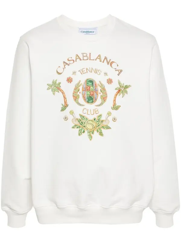 Casablanca Tennis Club Sweatshirt - White