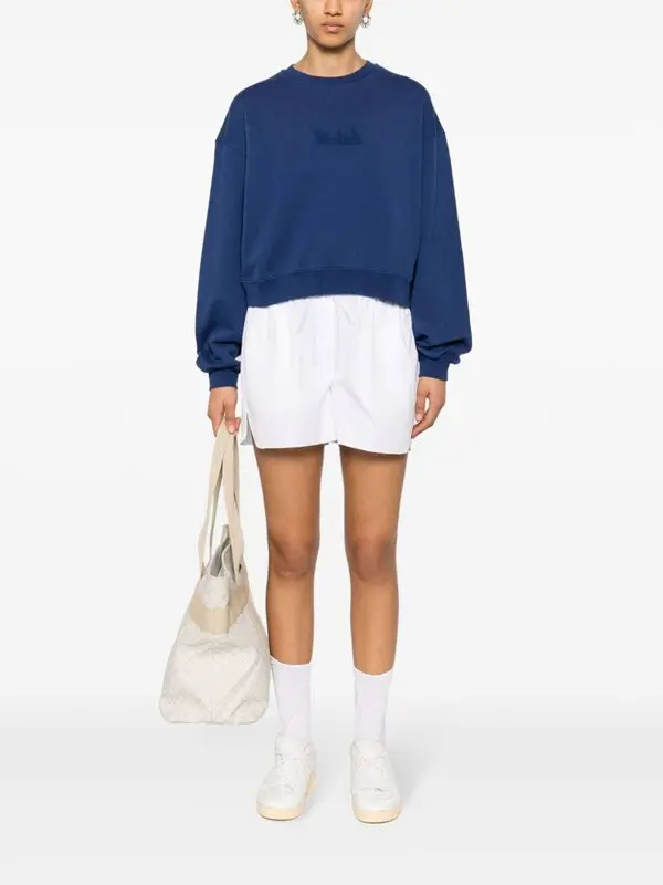 Woolrich Logo-embroidered Cotton Sweatshirt - Blue