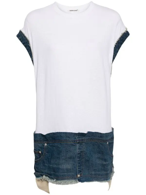 UNDERCOVERISM Denim-trim Cotton Top