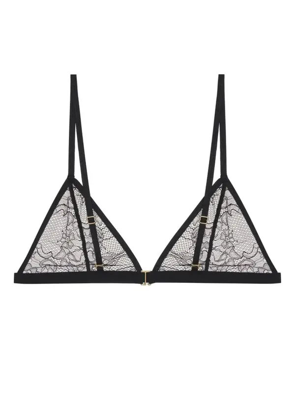 ANINE BING Eileen Lace Triangle Bralette - Black