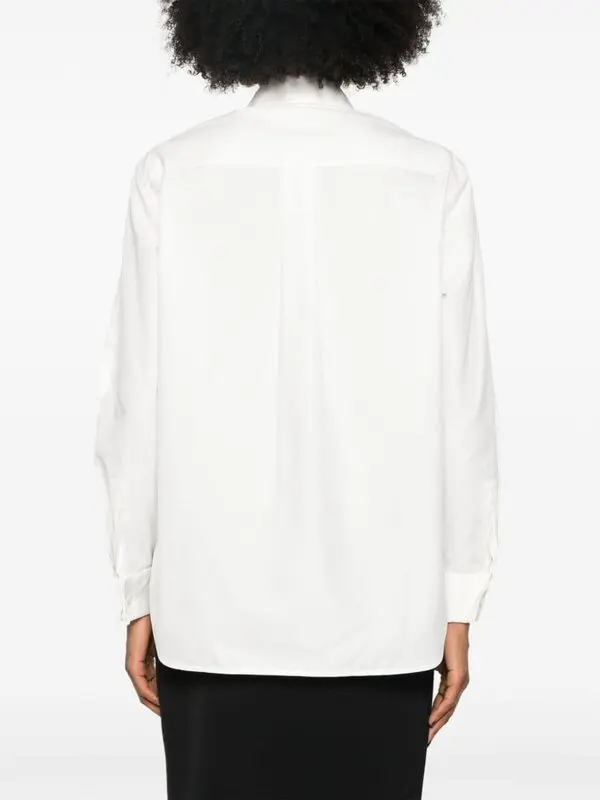 Saint Laurent Long-sleeve Cotton Shirt - White