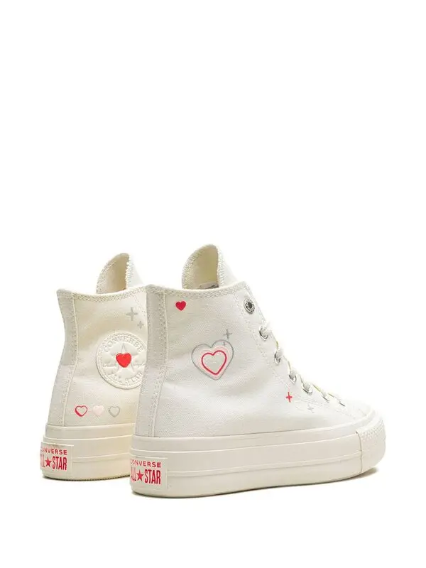 CONVERSE Chuck Taylor All Star Lift Platform High Y2k Heart Sneakers - White