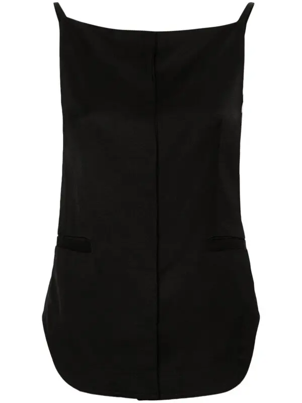 Loulou De Saison Loulou Studio Mihant Square-neck Twill Top - Black