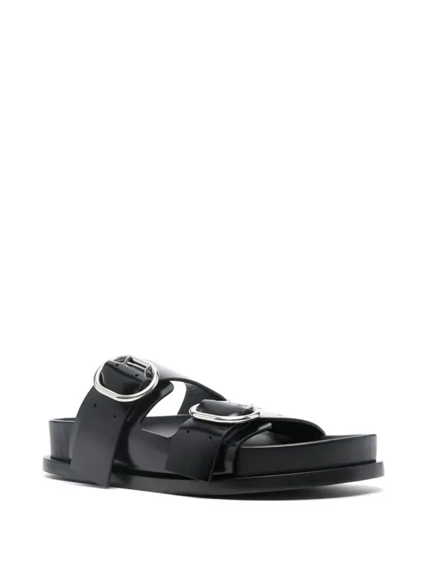 JIL SANDER Buckled Leather Sandals