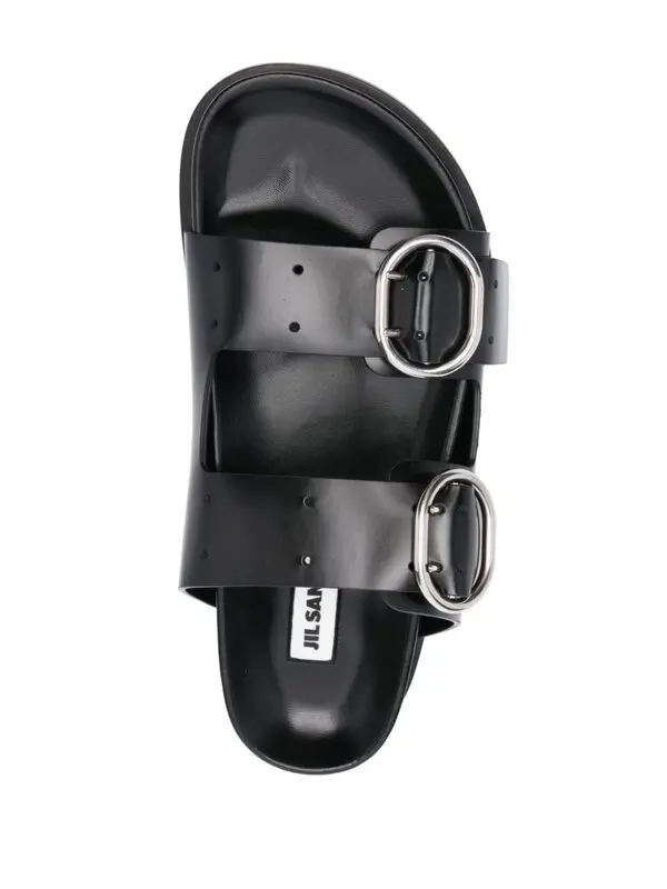 JIL SANDER Buckled Leather Sandals