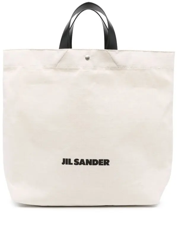 JIL SANDER Logo-print Tote Bag - Neutrals