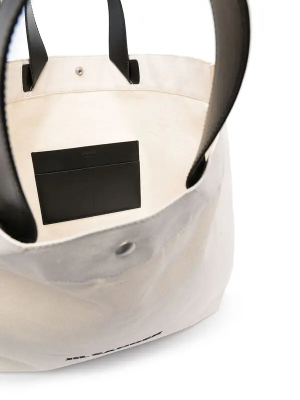 JIL SANDER Logo-print Tote Bag - Neutrals