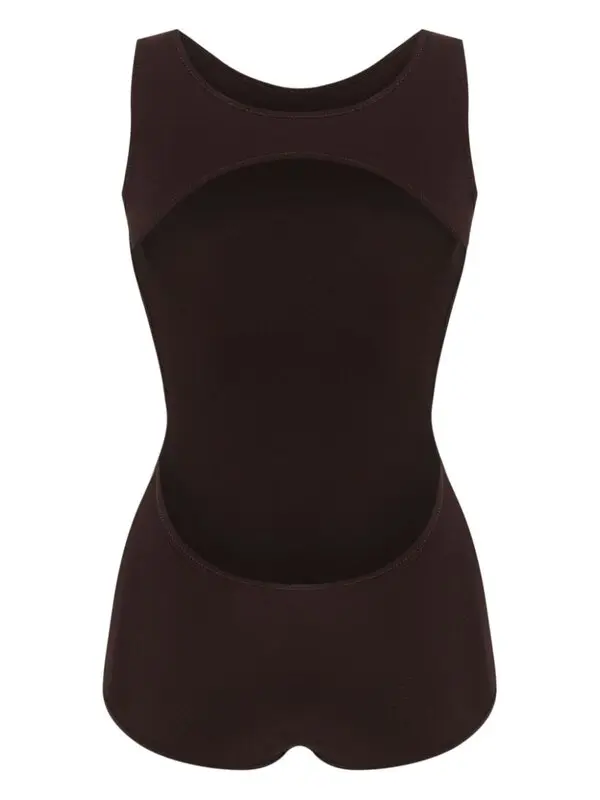 JIL SANDER Logo-print Open-back Swimsuit