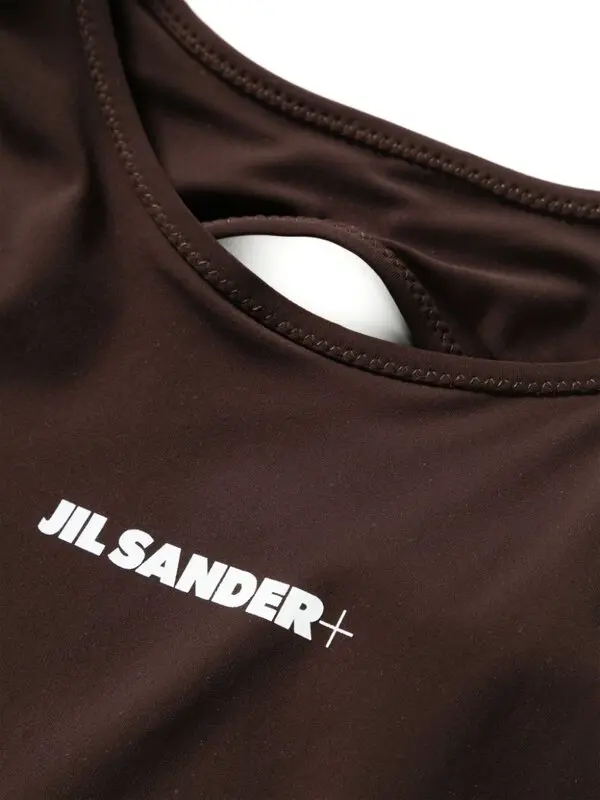 JIL SANDER Logo-print Open-back Swimsuit