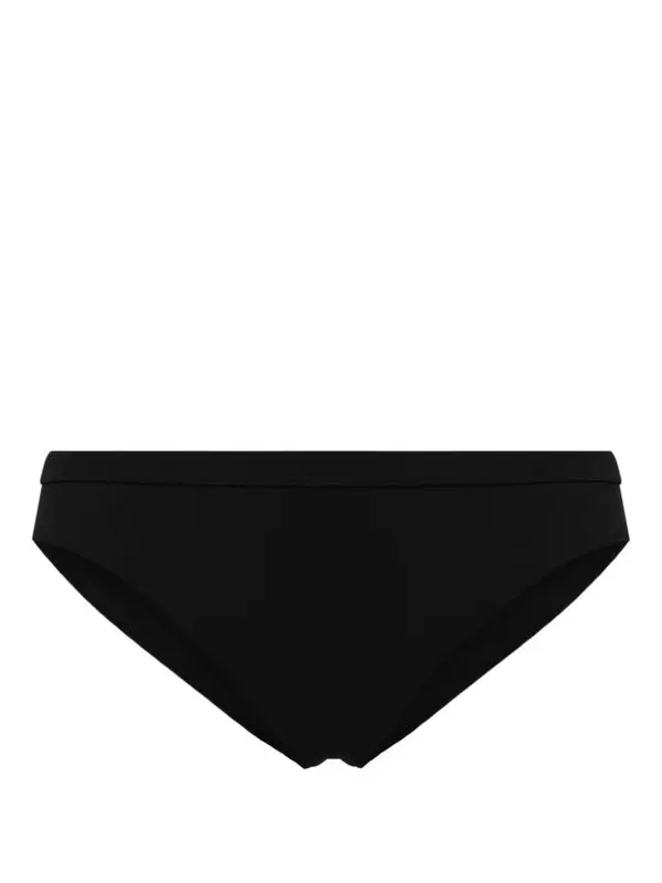JIL SANDER Elasticated Waistband Bikini Bottom - Black