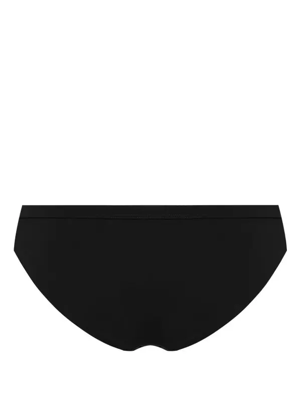 JIL SANDER Elasticated Waistband Bikini Bottom - Black