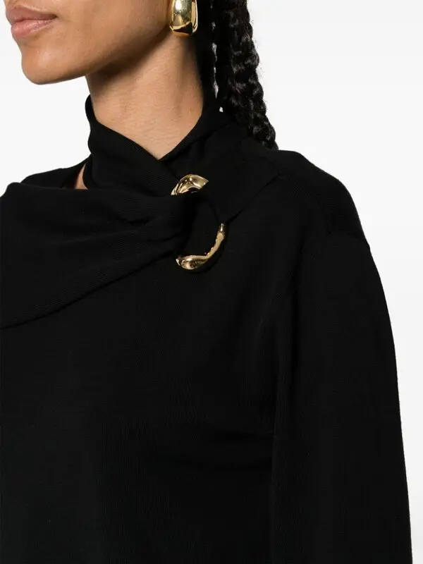 JIL SANDER Scarf Detailed Knit Top