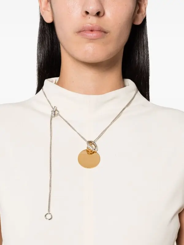 JIL SANDER Medallion Pendant Necklace