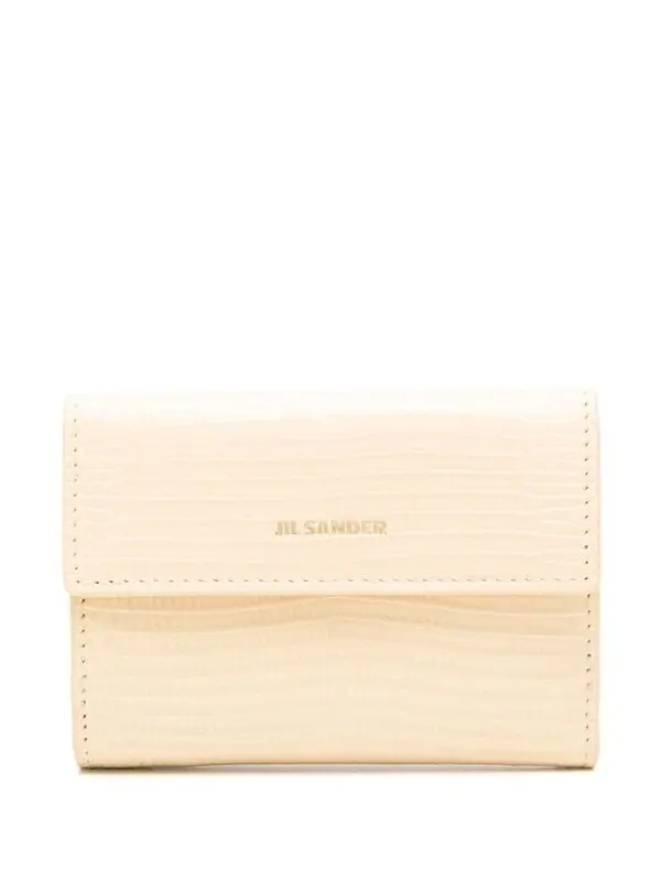 JIL SANDER Logo-stamp Leather Coin Purse - Yellow