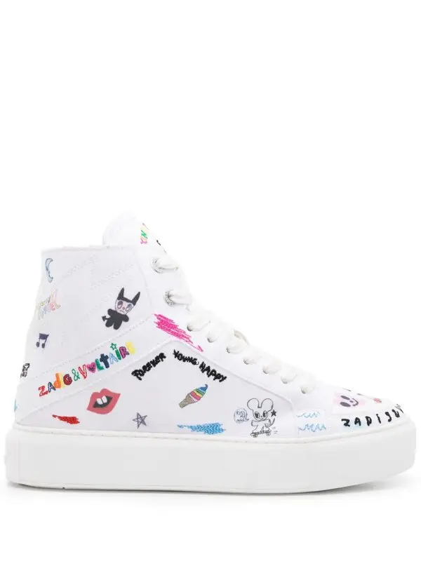Zadig&Voltaire High Flash Flatform Sneakers