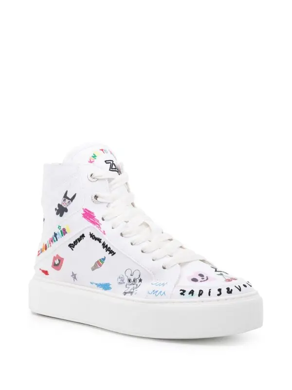 Zadig&Voltaire High Flash Flatform Sneakers