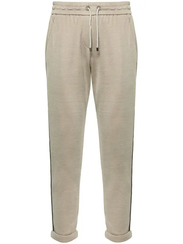 Brunello Cucinelli Bead-trim Cropped Track Pants
