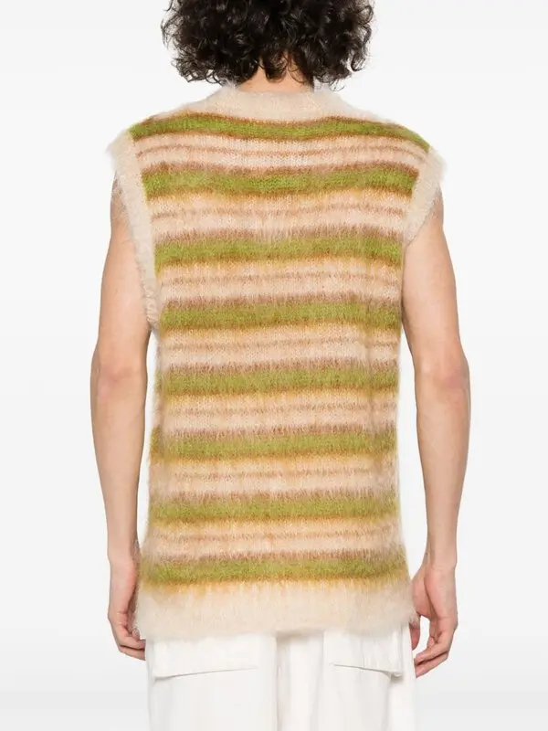Marni Striped Mohair-blend Vest