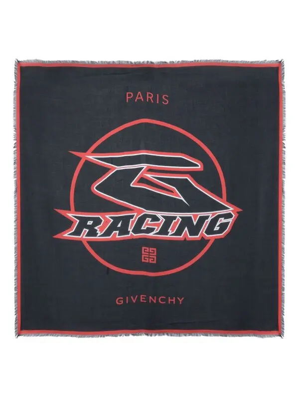 Givenchy Racing-print Square Scarf - Black
