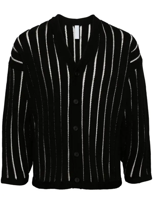 Cfcl Louver Rib-Knit Cardigan In Black - 77% Off | Editorialist