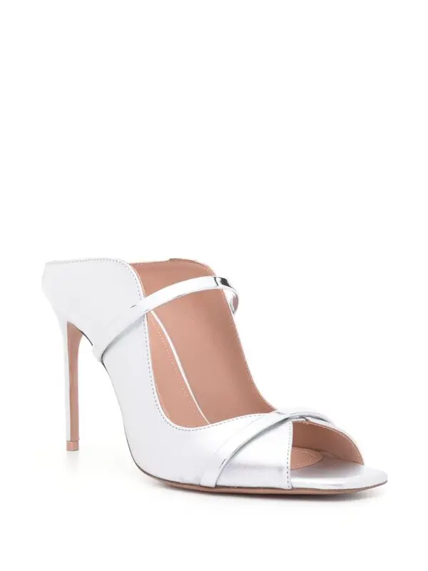 MALONE SOULIERS 100mm Metallic Finish Sandals