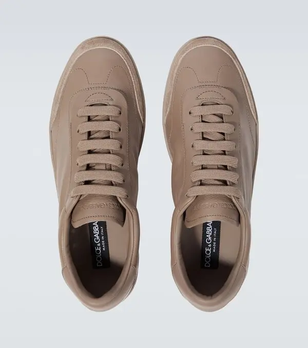 Dolce & Gabbana Saint Tropez Leather Sneakers - Neutrals