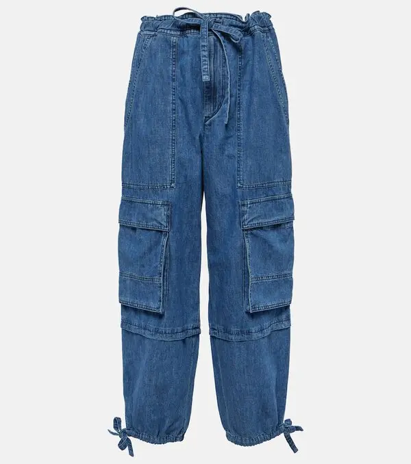 MARANT ETOILE Ivy Mid-rise Cargo Pants - Blue