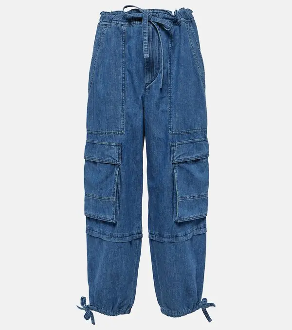 MARANT ETOILE Ivy Mid-rise Cargo Pants - Blue