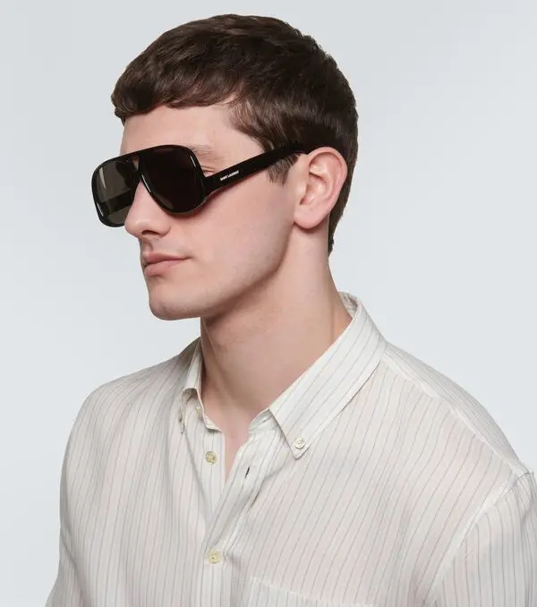 Saint Laurent Sl 652 Solace Aviator Sunglasses - Black | Editorialist