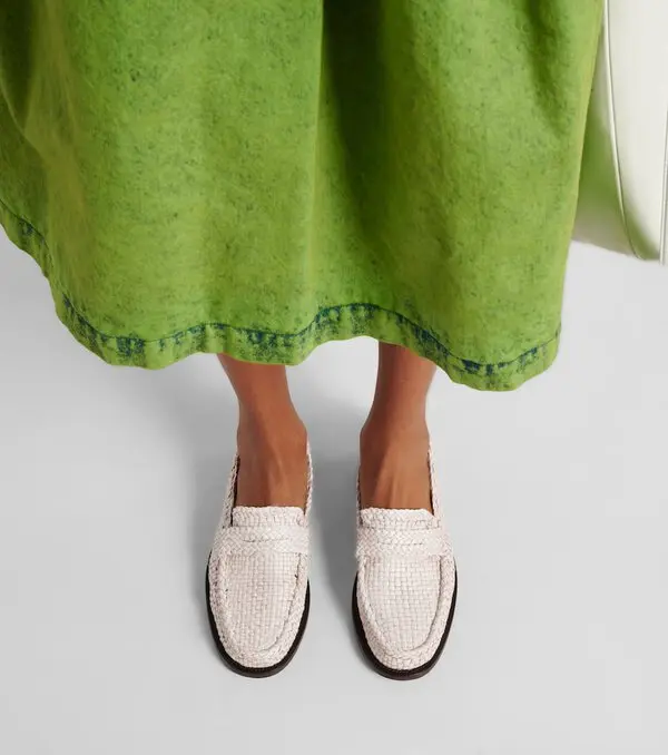 Marni Woven Leather Loafers