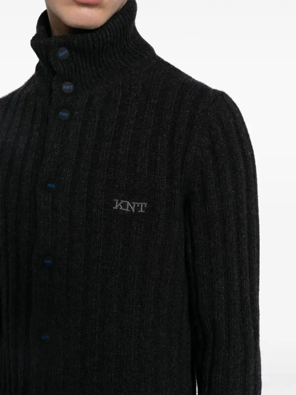 Kiton Logo-embroidered Wool Cardigan