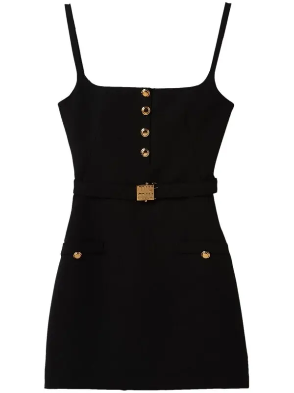 Miu Miu Belted Wool Minidress